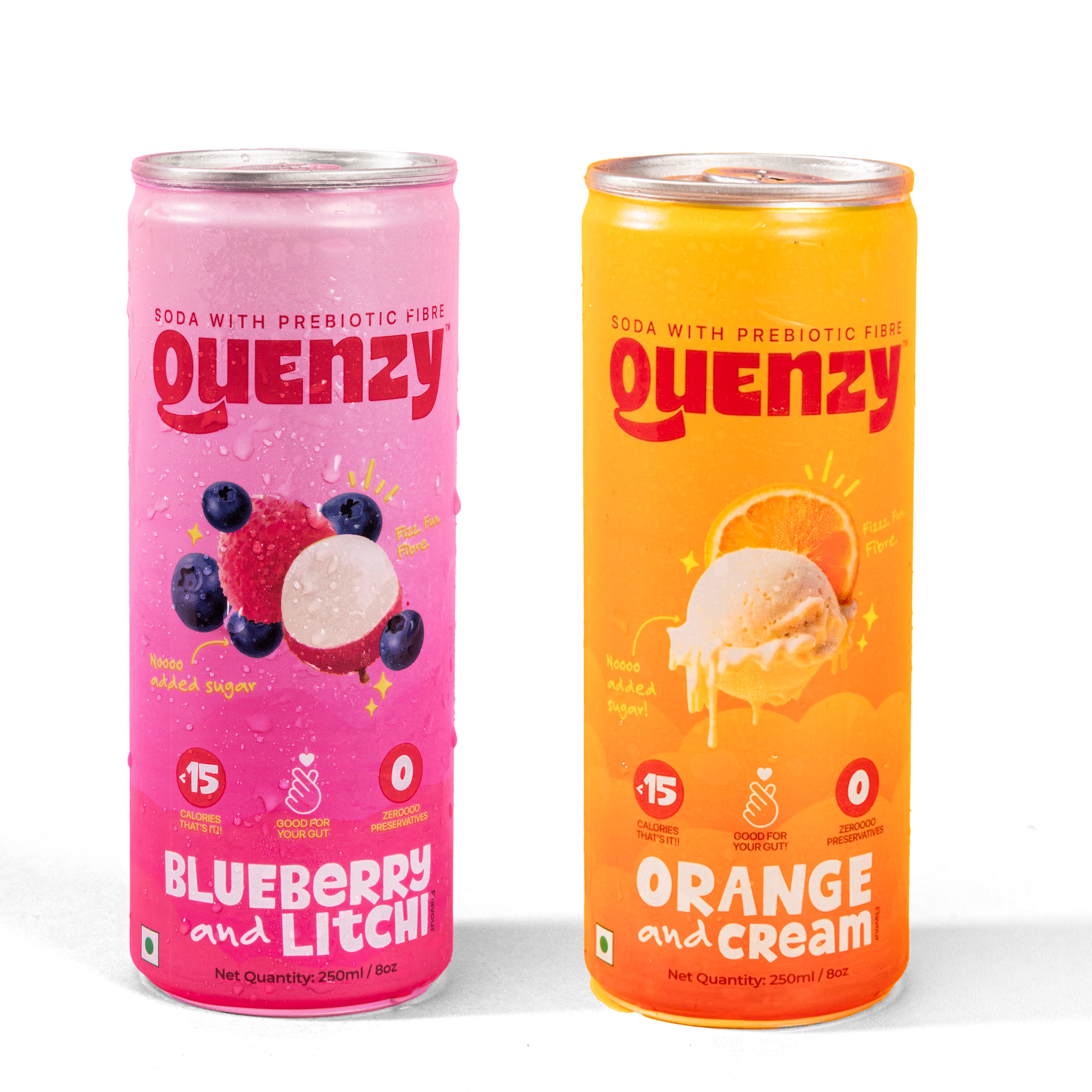 Quenzy - Prebiotic Soda | Gut-Friendly, No added-Sugar